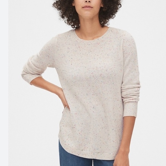 GAP | Sweaters | Gap True Soft Textured Crewneck Tunic Sweater Oatmeal ...